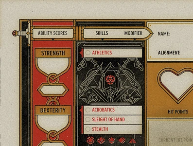 DnD dice old wizard magic dexterity strength heart paper dragon sword ...