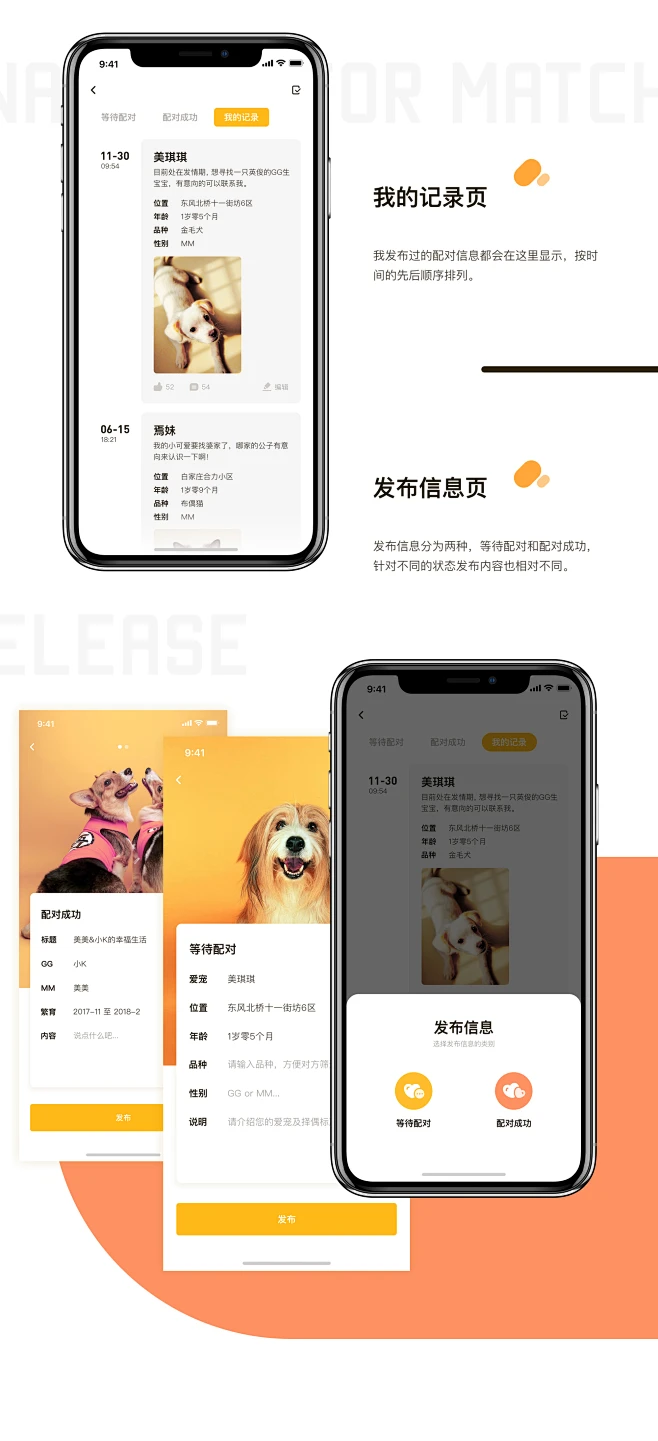 IphoneX/萌宠到家APP-UI界面视觉设计-花瓣网
