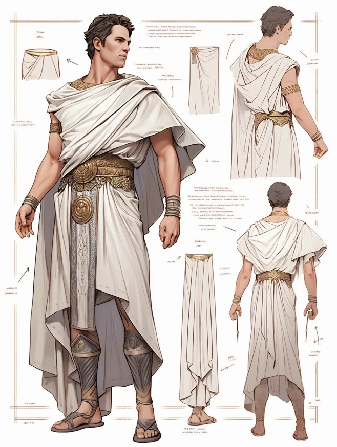 AI 服设| Ancient Roman Fashion-花瓣网