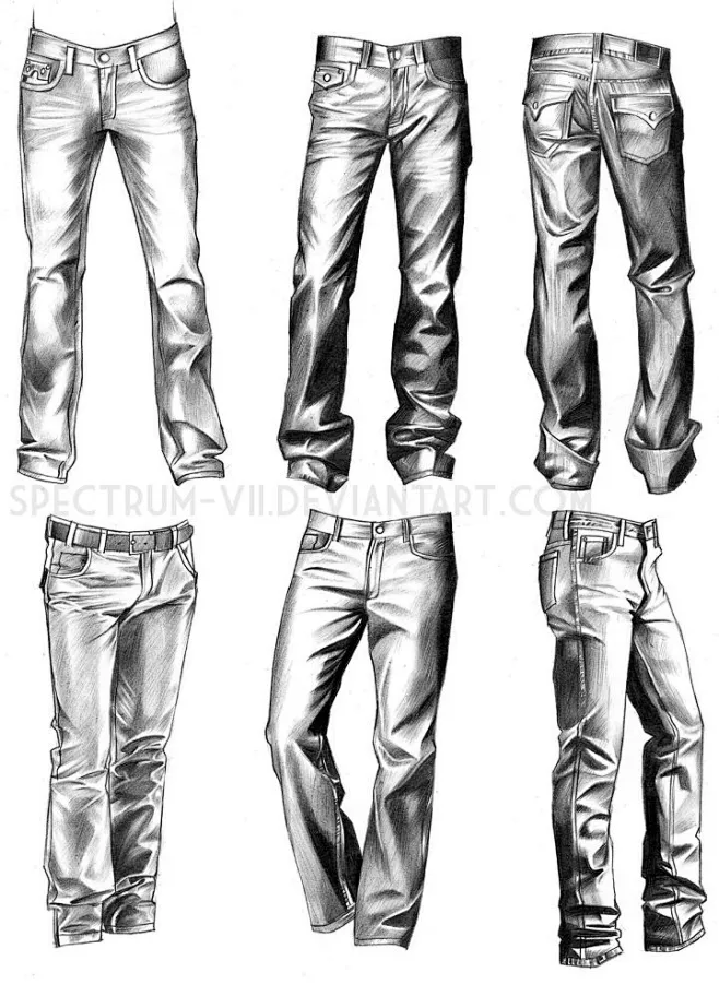 Clothing Study: Jeans by Spectrum-VII.deviantart.com on @deviantART-花瓣网
