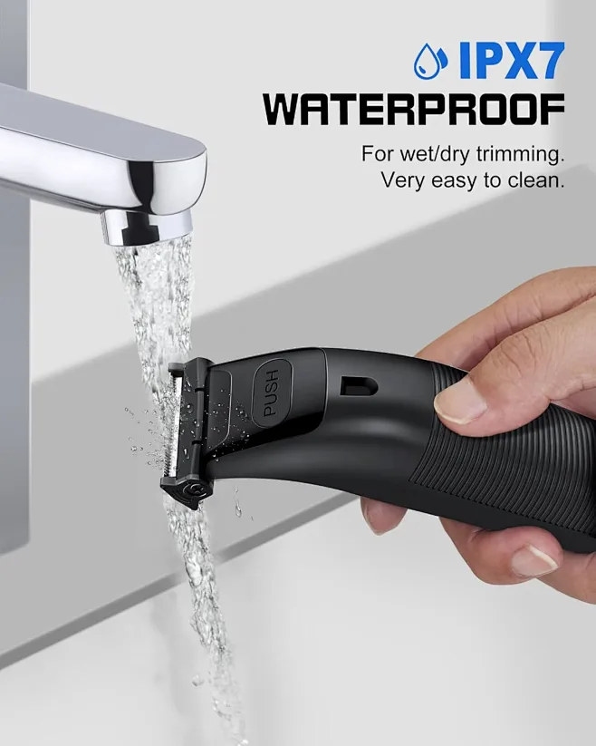 Intimate Shaver Men's Electric Waterproof Body Shaver Men with LED ...