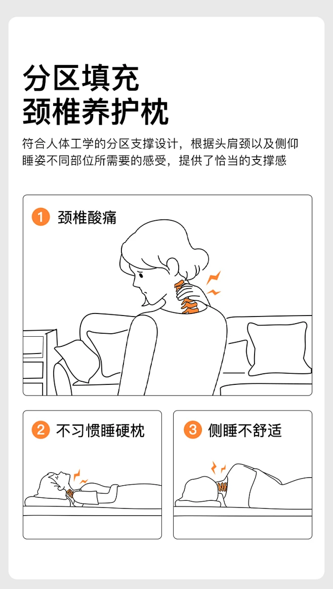 LF拉芙菲尔分区枕头护颈椎专用助睡眠双人对装防螨荞麦枕家用枕芯-tmall.com天猫-花瓣网