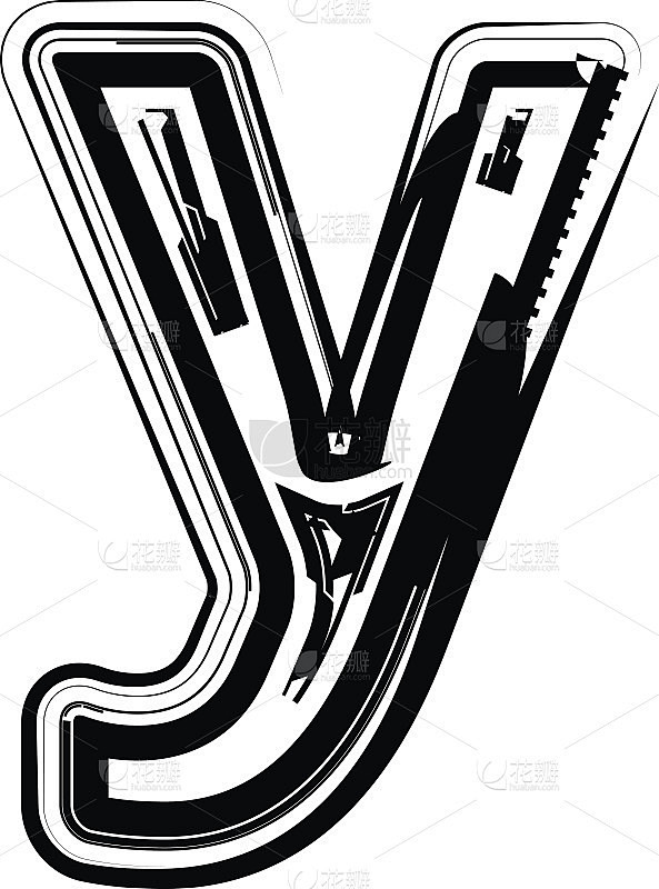 抽象的字母y