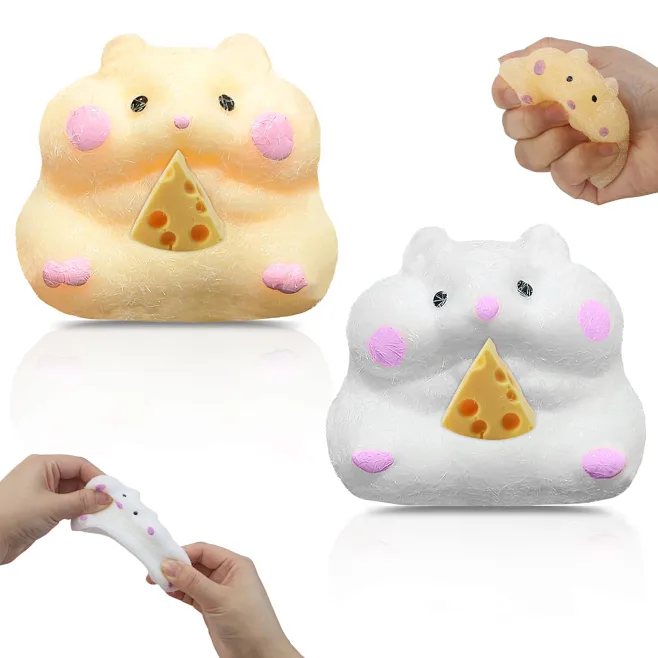 TYBYBB Pack of 2 Hamster Squeeze Toy Squishy Toy Anti-Stress Animal ...