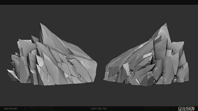 Project Black - Rock Set Sculpts & Breakdown-花瓣网