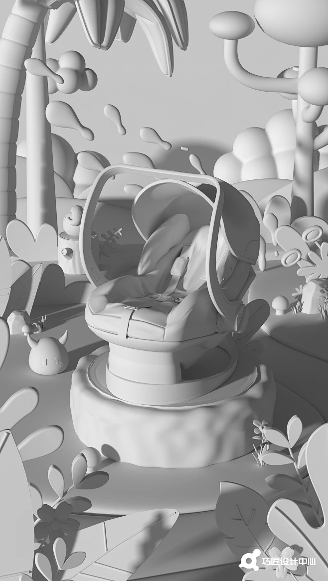 电商主KV三维渲染3C化妆品 (31)-花瓣网