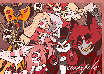 【预售】Hazbin Hotel地狱客栈周边 方形吧唧 挂件 贴纸-淘宝网