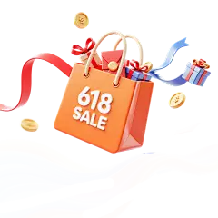 花瓣素材_618软3D购物袋促销组合元素1111-花瓣网