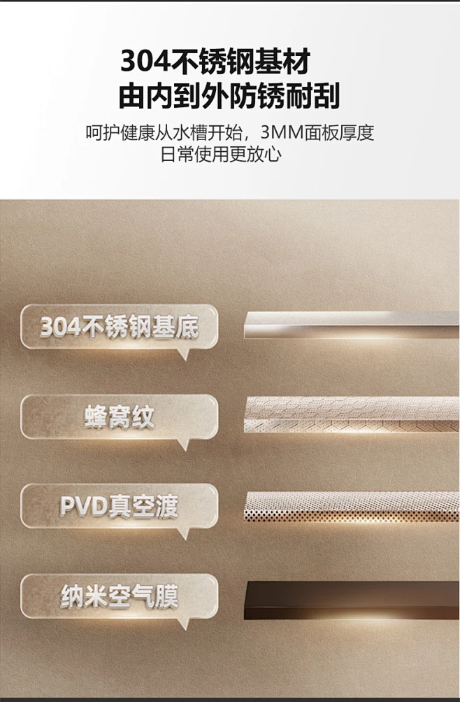 厨房纳米304不锈钢水槽飞雨瀑布手工大单槽蜂窝压纹洗菜盆洗碗池-tmall.com天猫-花瓣网