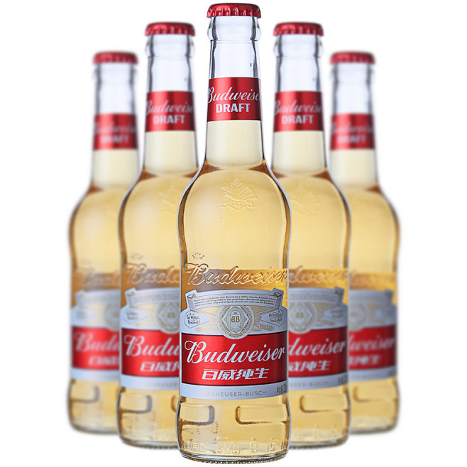 百威纯生Budweiser小百威纯生啤酒330ml 24瓶 百威英博 双宏洋酒-淘宝网