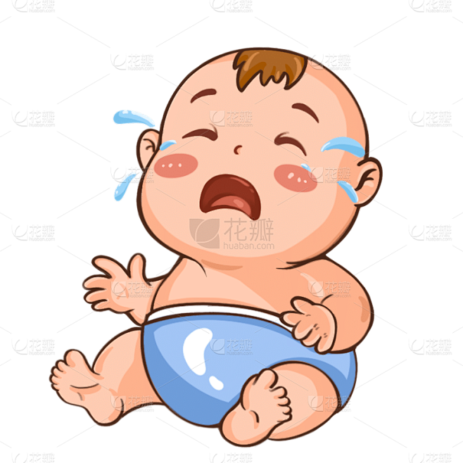 手绘-婴儿人物插画贴纸2
