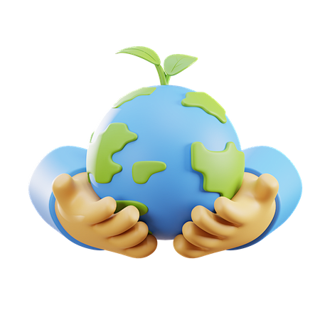 Save Earth 3D Illustration