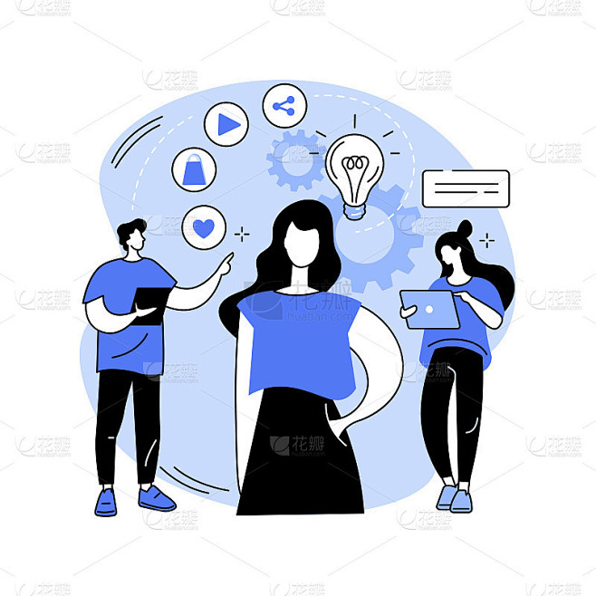 消费者行为抽象概念矢量图。