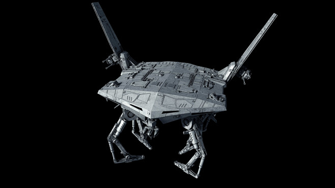 All-Terrain Storm Walker (AT-SW)，Ansel Hsiao 为星战系列创作的飞船作品