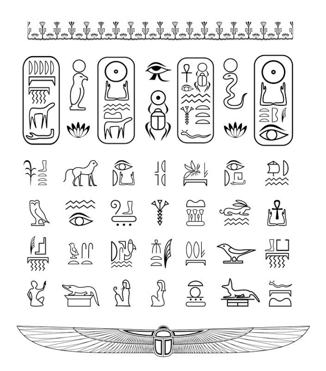 埃及象形文字-花瓣网
