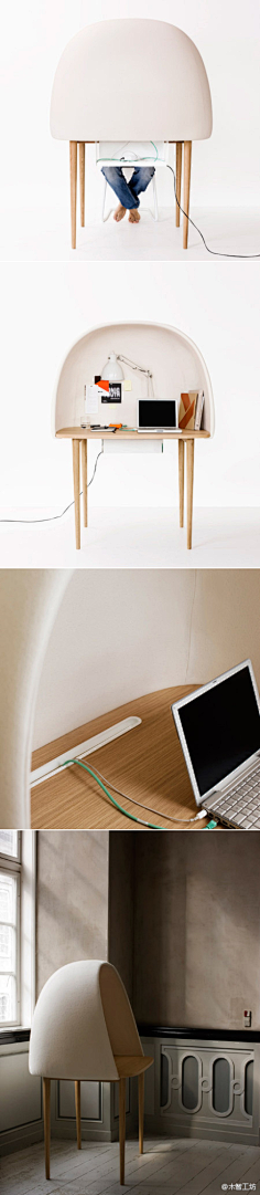 私密空间-花瓣网|陪你做生活的设计师 | “Rewrite desk”，可以提供半私密空间，有助于学习。