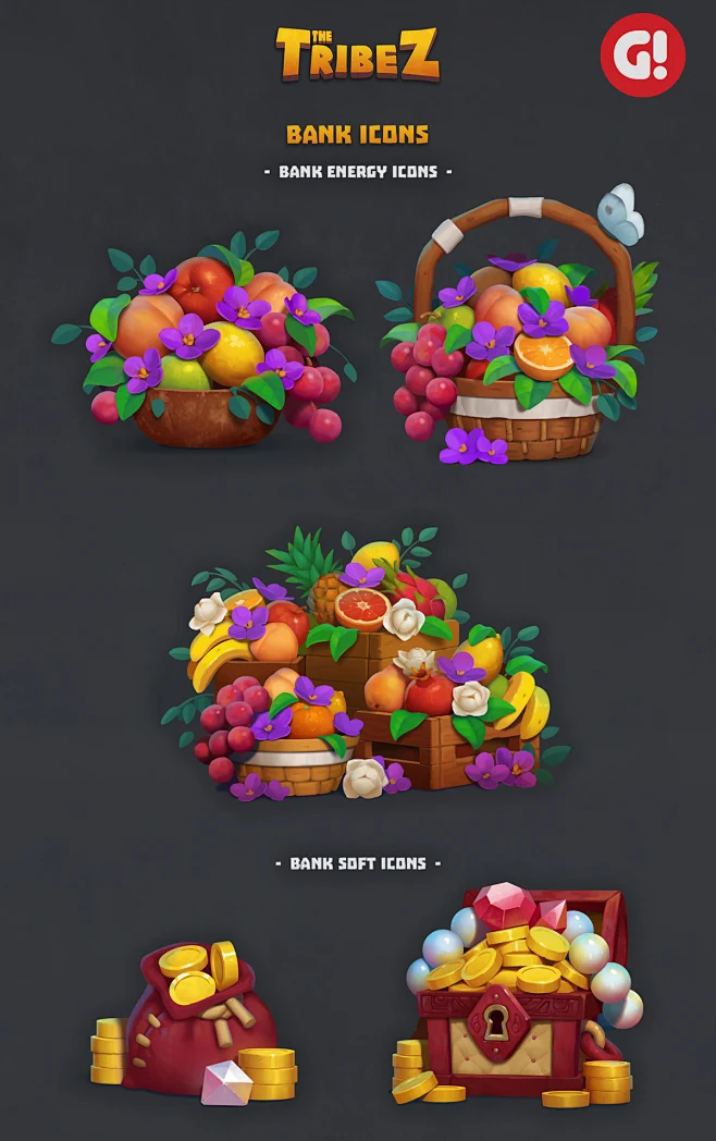 2D artwork Digital Art Drawing Game Art game icon Food Icons-花瓣网