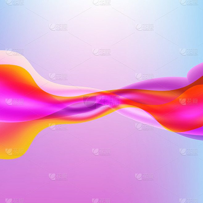 Colorful Flow Poster With Line