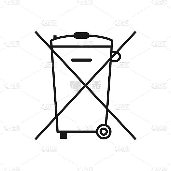 垃圾桶。废物回收利用。不乱丢垃圾。城市垃圾。