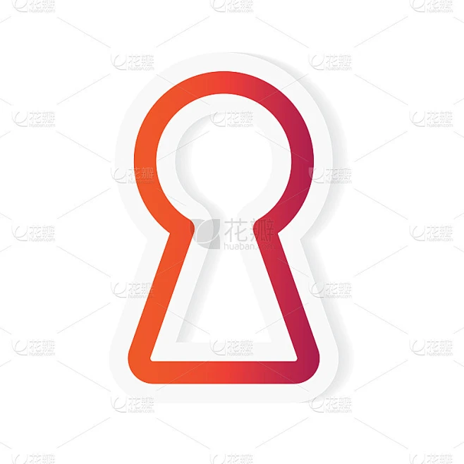 colorful keyhole icon素材-花瓣网
