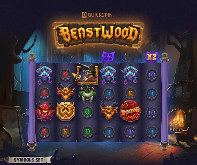 art beast characters game illystration game slot slot symbols-花瓣网