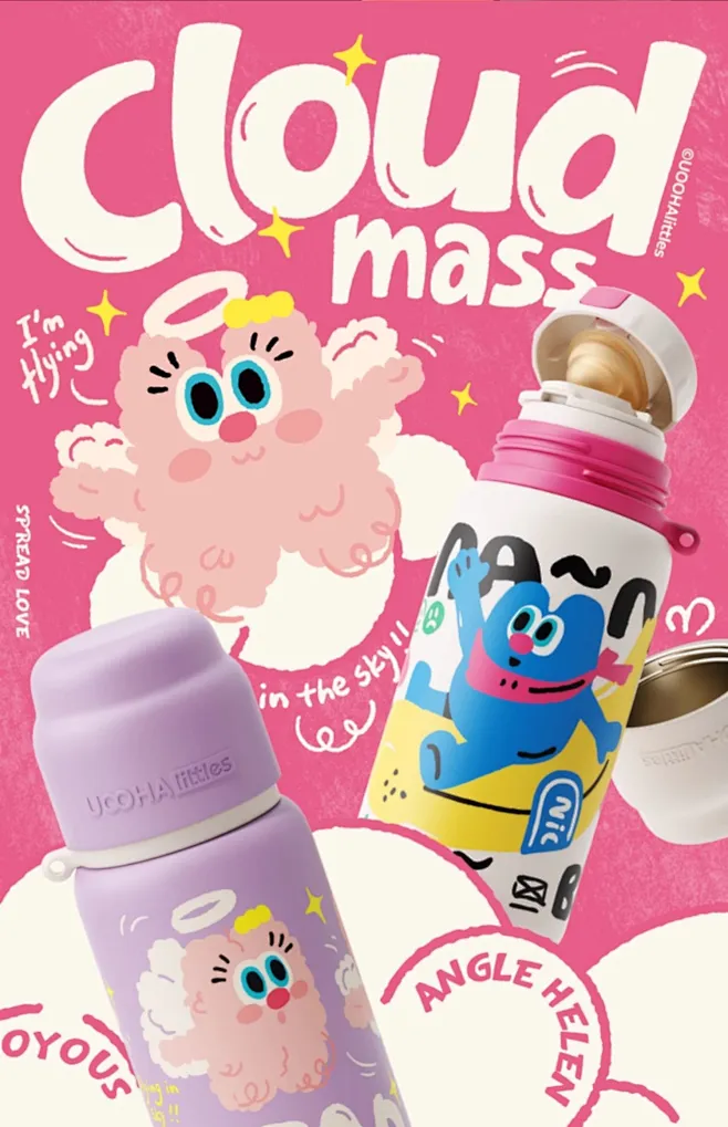 uooha涂鸦保温杯男女生高颜值大容量316L水杯儿童可爱上学杯子-tmall.com天猫-花瓣网