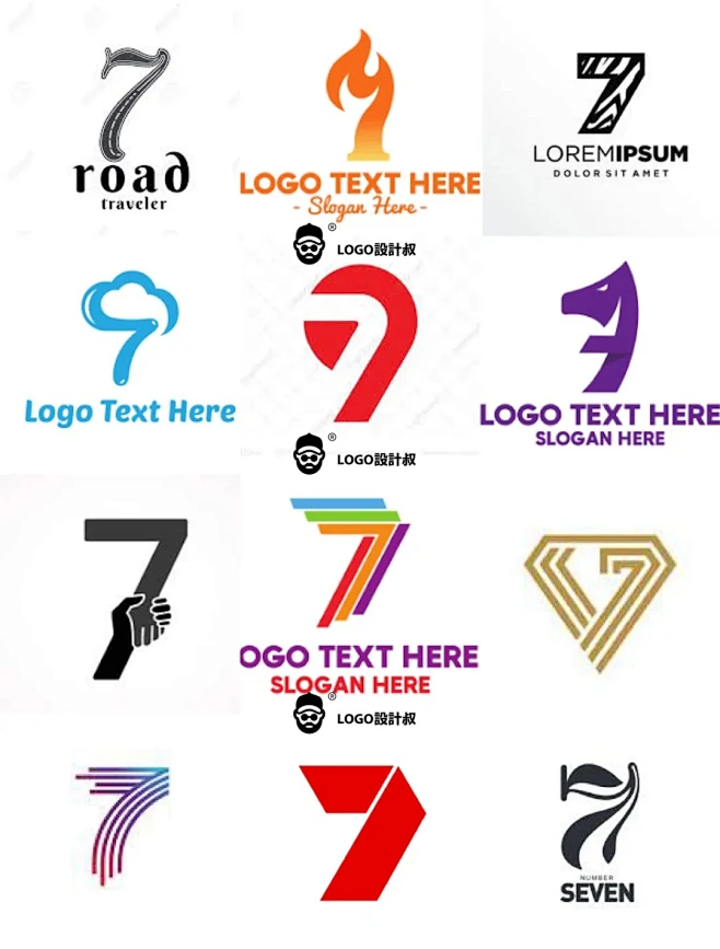 灵感采集7️⃣99个数字7元素图形logo设计分享_3_设计叔logo设计_来自小红书网页版-花瓣网