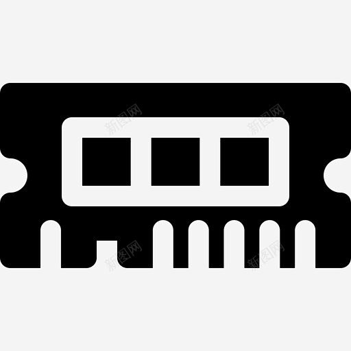 内存计算机部件5已填充图标 平面电商 创意素材