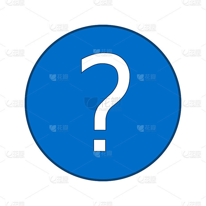 帮助图标或支持搜索图标隔离在白色背景