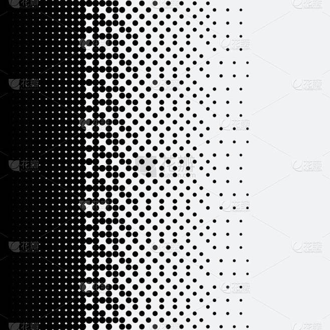 白色背景上的半色调点
