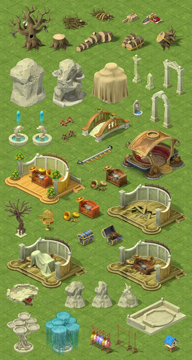 Gardenscapes (part1) : mobile game "Gardenscapes" by Playrix-花瓣网