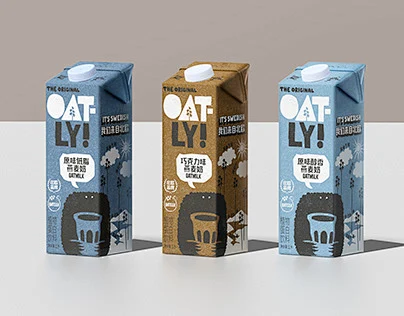 OATLY! Package design 噢麦力包装设计-花瓣网