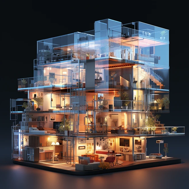 lobocantor_yard_cell_medium_anaglyphic_laser_light_x_ray_3D_ren ...