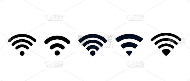 Wi-Fi或互联网信号矢量图标收集