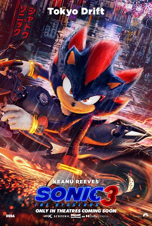 Sonic the Hedgehog 3 Movie Poster-花瓣网