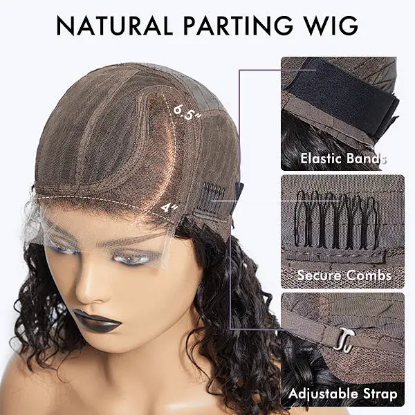 Put On & Go Blunt Cut Straight Bob Minimalist HD Lace Glueless C Part ...