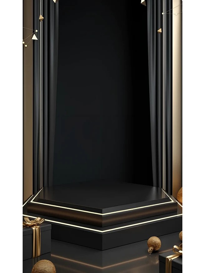 黑金色电商展台C4D背景 Mj绘画（一） - 小红书-花瓣网
