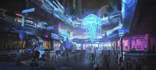 Sci-fi Mall-花瓣网