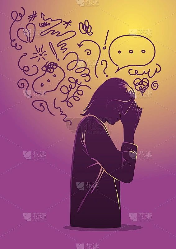 患有抑郁症的女性素材 花瓣网