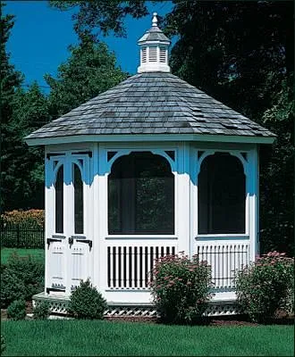 Victorian Garden House Gazebo - This single tiered Victorian garden ...