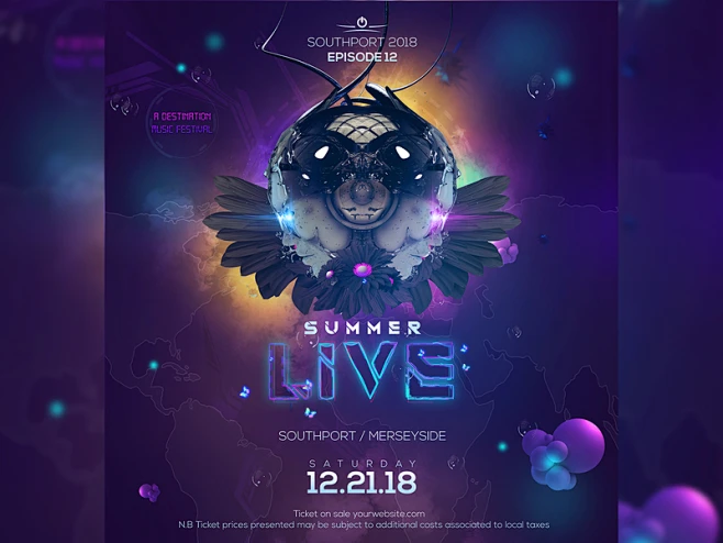Summer Live Edm Banner ultra summer party summer holiday summer flyer summer beach summer bash ...