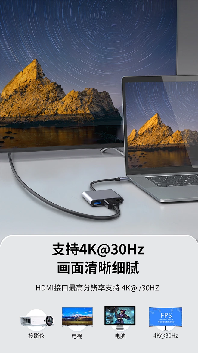 Recci锐思三合一HUB/Type-c转HDMI转接线RH05【图片 价格 品牌 报价】-京东-花瓣网