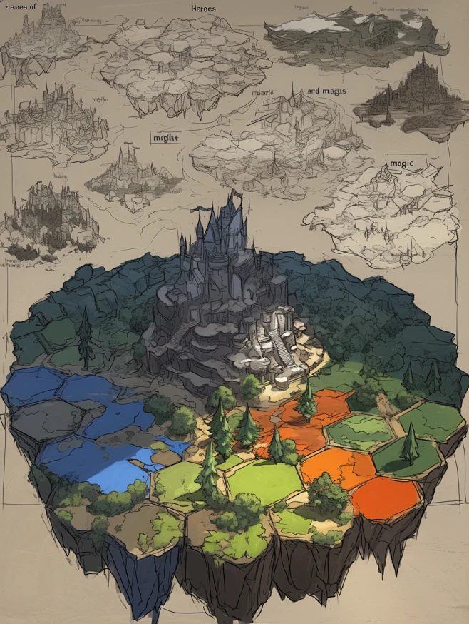 Hex Grid Tactical Map (Tactical map)-花瓣网