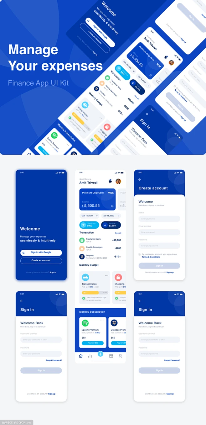 消费账单管理app ui .xd素材下载-花瓣网