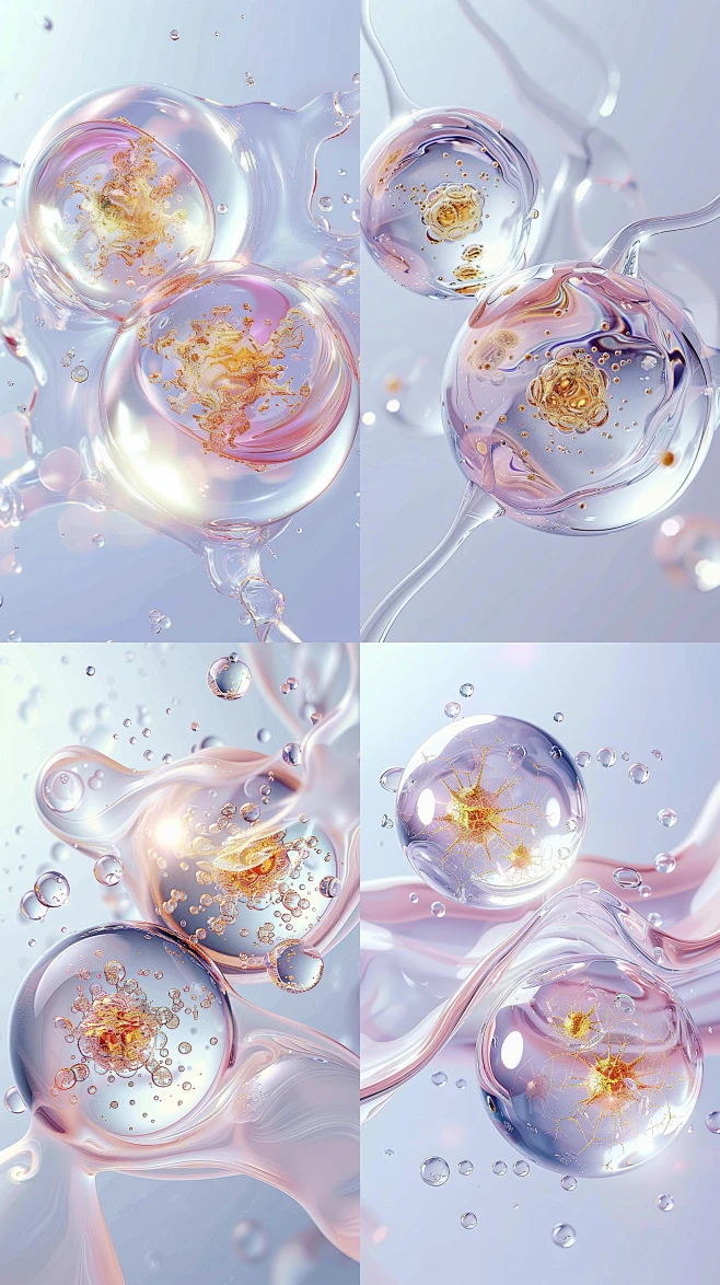 qiukeyi1__47307_Two_translucent_pink_bubbles_float_at_the_cente ...
