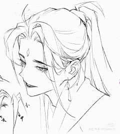 古风人物速写，参考：朱山尽-花瓣网