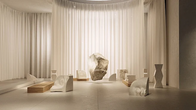 3D architecture art direction CGI Film interior design motion-花瓣网