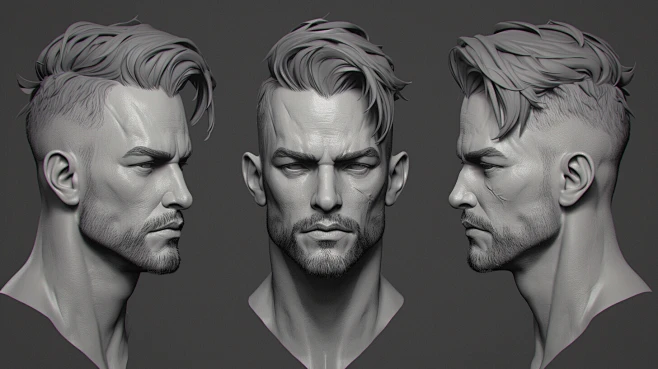 +450 Male Head Sculpt References(4k)-花瓣网