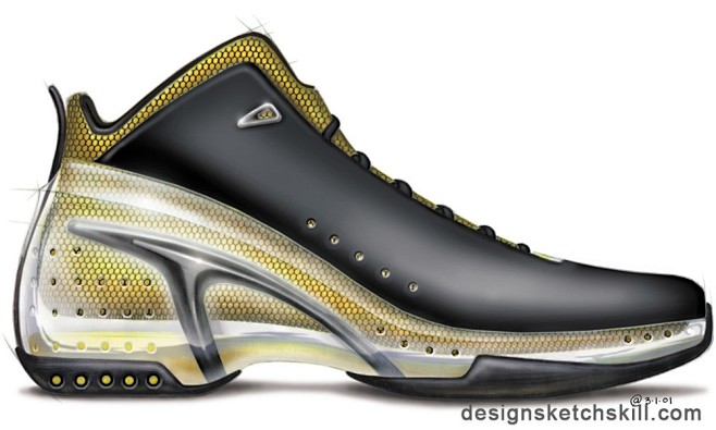 [球鞋设计]NIKE ZOOM ULTRAFLIGHT 草图及效果图 by Aron Cooper-产品设计手绘-中国设计手绘技能网 最专业 ...