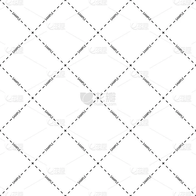 Sample watermark seamless pattern. Vector illustra-花瓣网